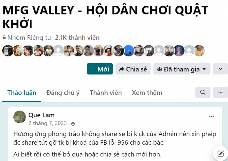 Share tút gỡ tk bị khoá của FB lỗi 956 – Mr Que Lam – MFG. HOMES